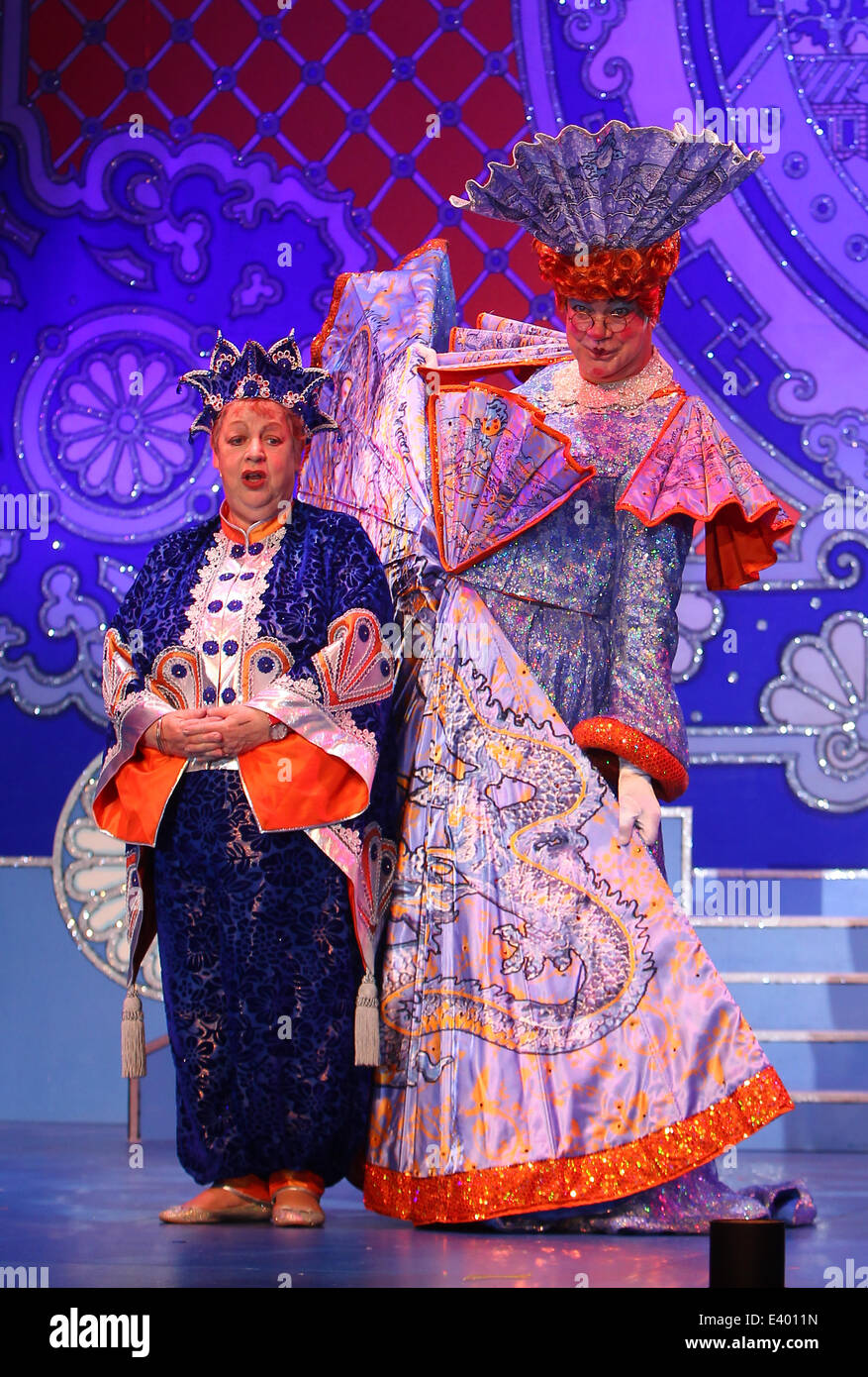 The cast of the New Wimbledon Theatre's 2013 pantomime Aladdin ...