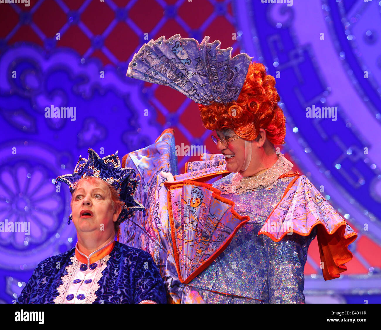 The cast of the New Wimbledon Theatre's 2013 pantomime Aladdin ...