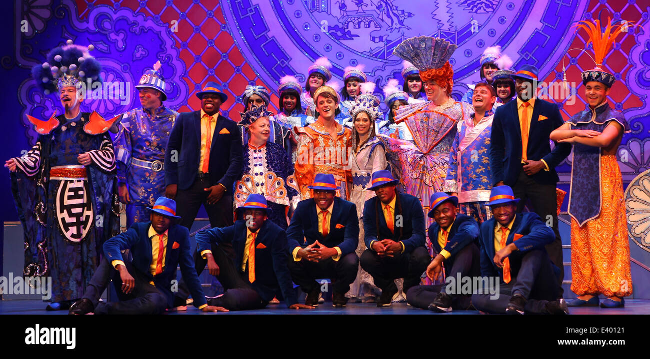 The cast of the New Wimbledon Theatre's 2013 pantomime Aladdin ...