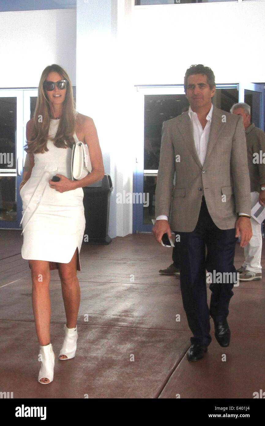 Elle McPherson and husband Jeffrey Soffer visit Art Basel at the Miami ...