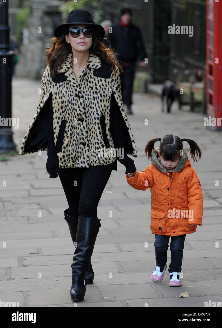 Myleene Klass out and about with daughter Hero in Highgate Featuring ...