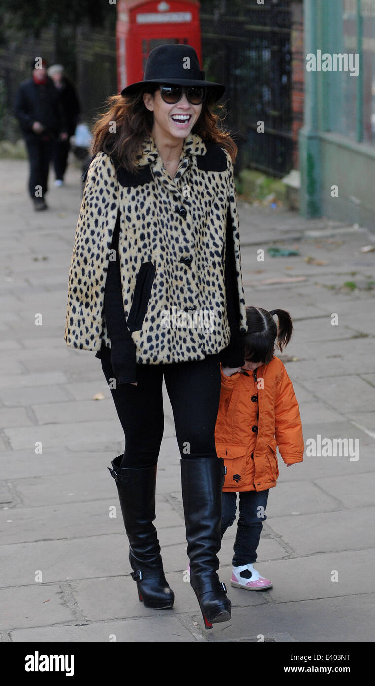 Myleene Klass out and about with daughter Hero in Highgate Featuring ...