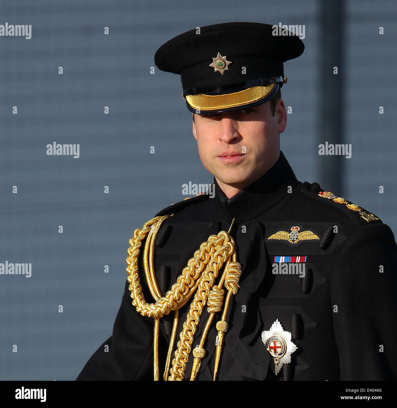 Prince William presents the 1st Battalion Irish Guards with their ...