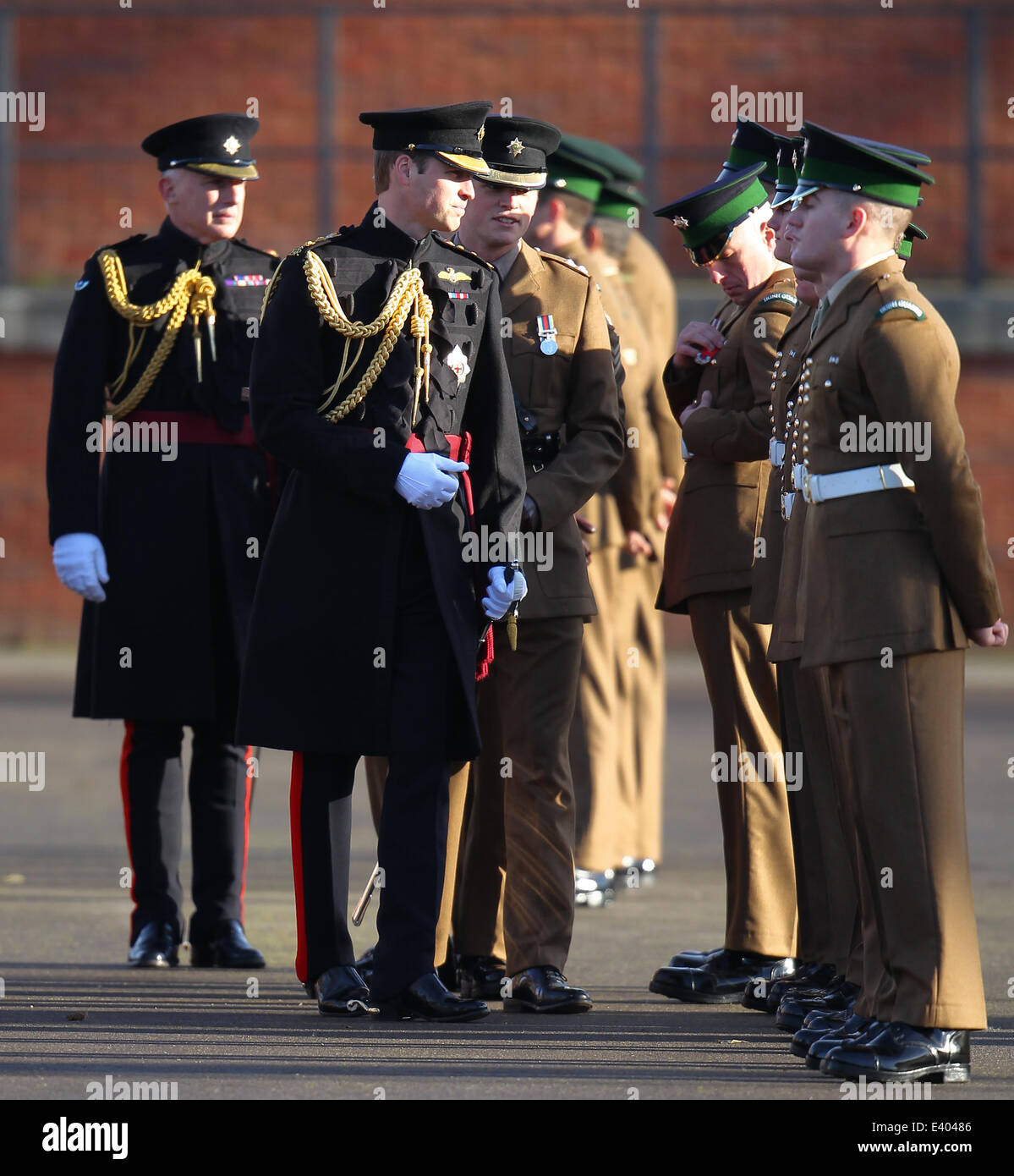 Prince William presents the 1st Battalion Irish Guards with their ...