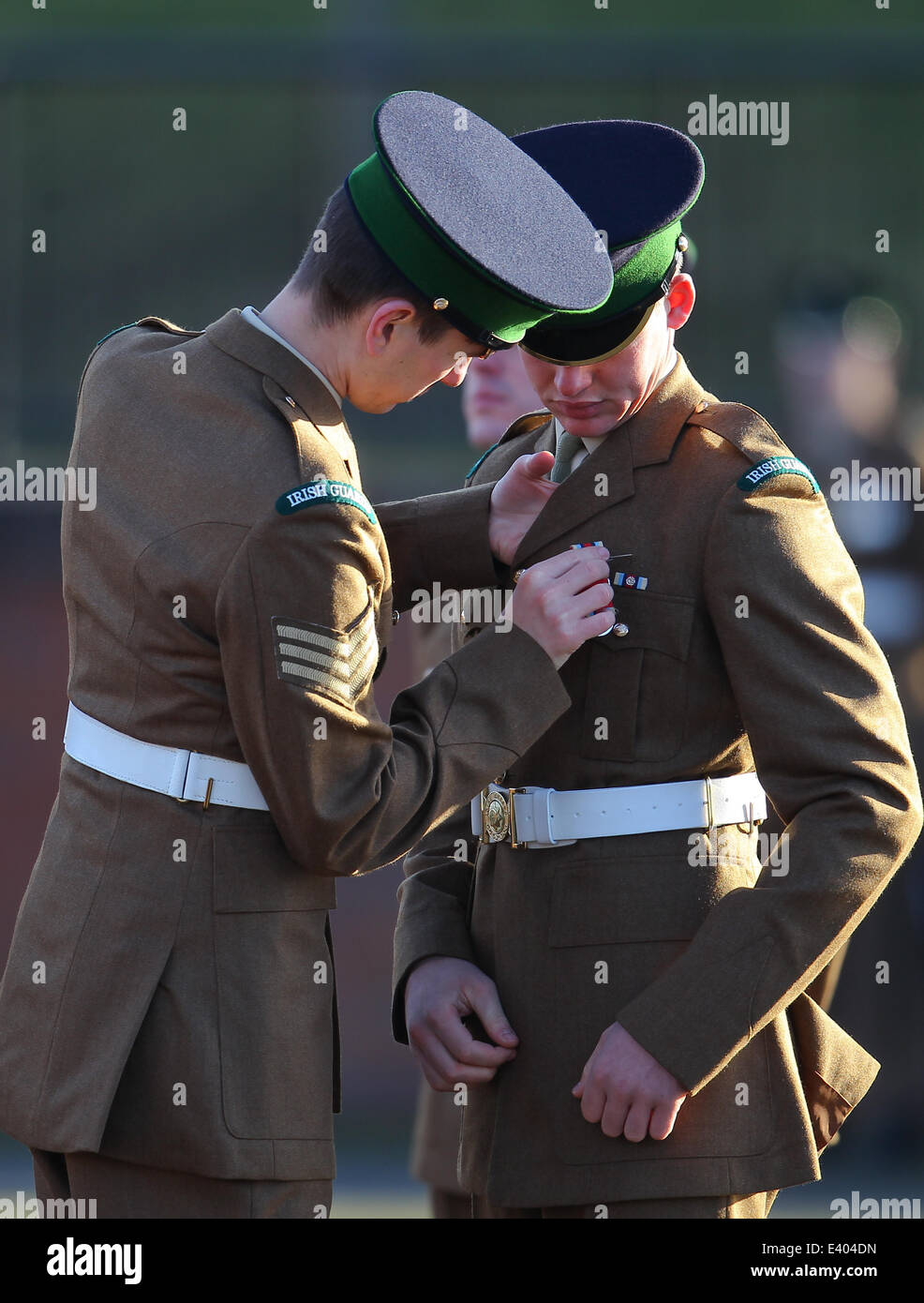 Prince William presents the 1st Battalion Irish Guards with their ...