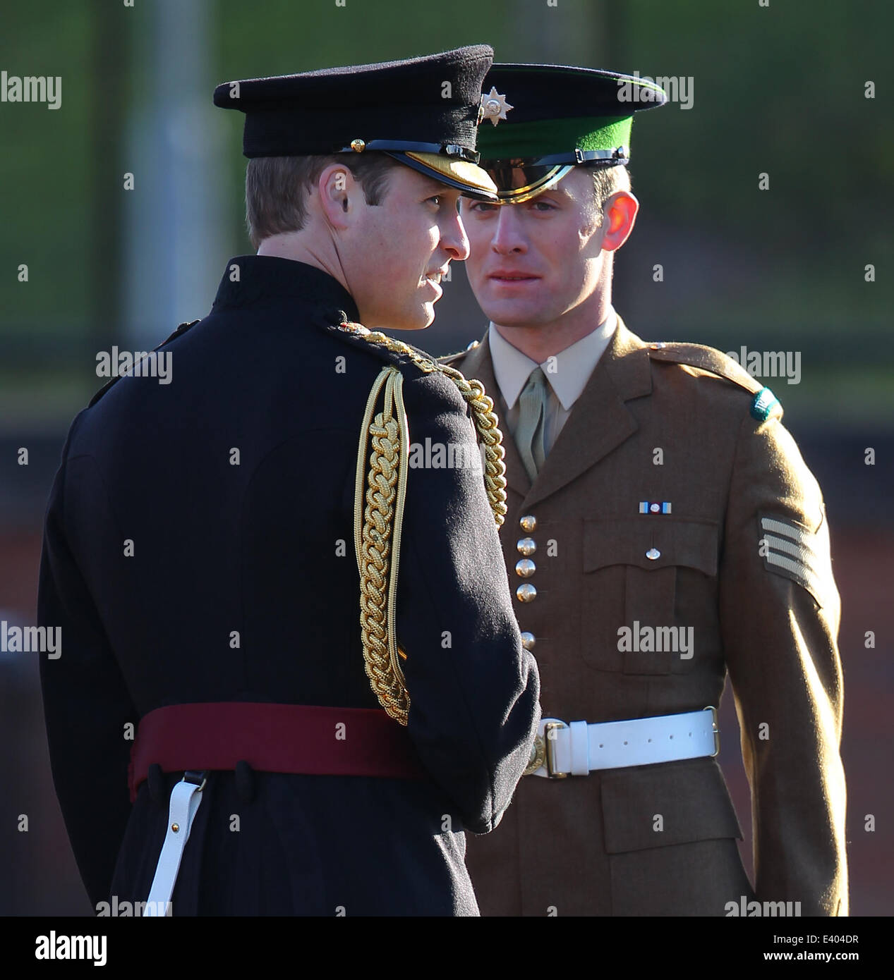 Prince William presents the 1st Battalion Irish Guards with their ...