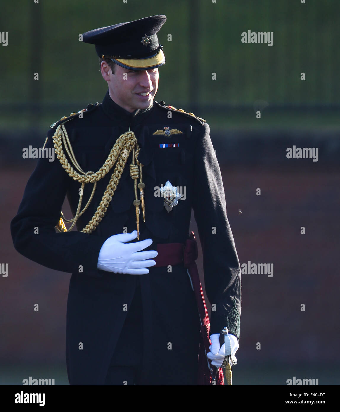 Prince William presents the 1st Battalion Irish Guards with their ...