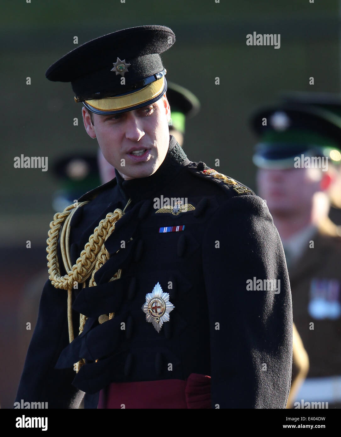 Prince William presents the 1st Battalion Irish Guards with their ...