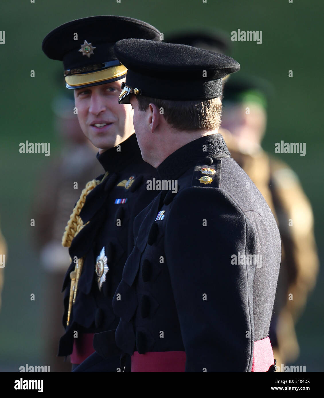Prince William presents the 1st Battalion Irish Guards with their ...