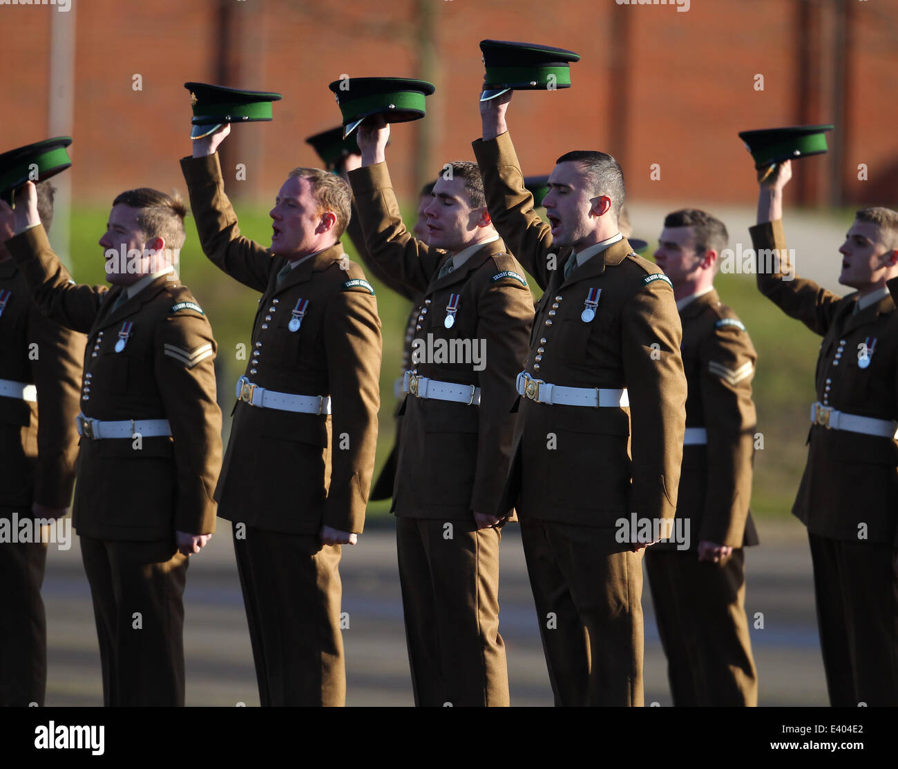 Prince William presents the 1st Battalion Irish Guards with their ...