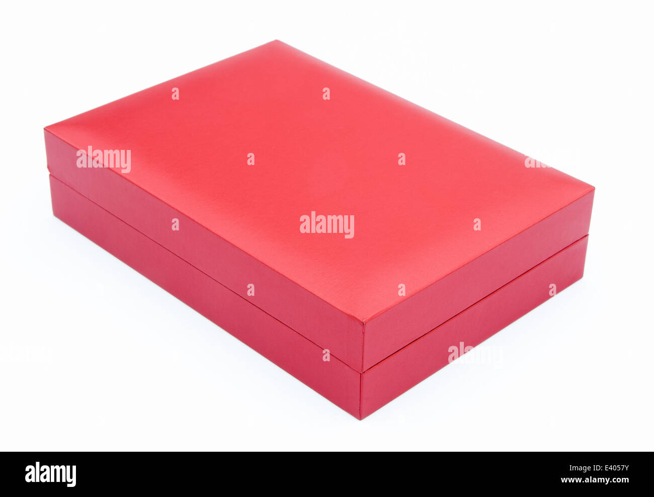 red gift box closed on white background Stock Photo - Alamy