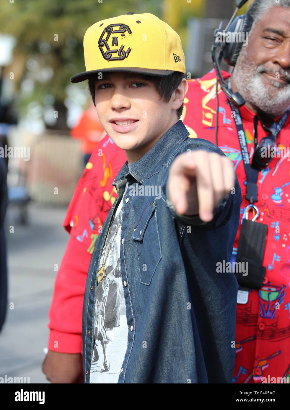 Austin Mahone appears on Extra at the Grove Featuring: Austin Mahone ...