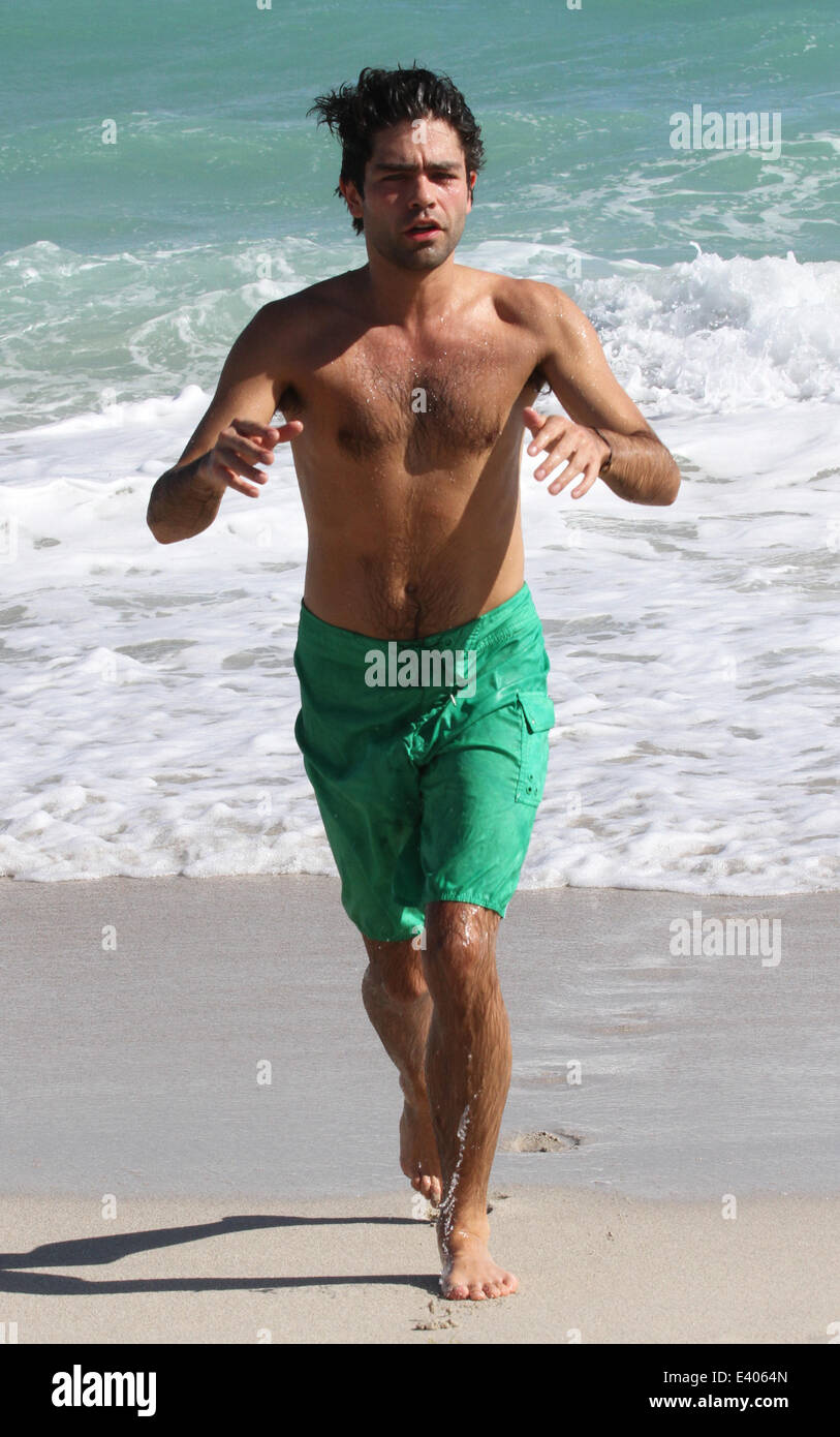 Adrian Grenier jogging in Miami Beach Featuring: Adrian Grenier Where ...