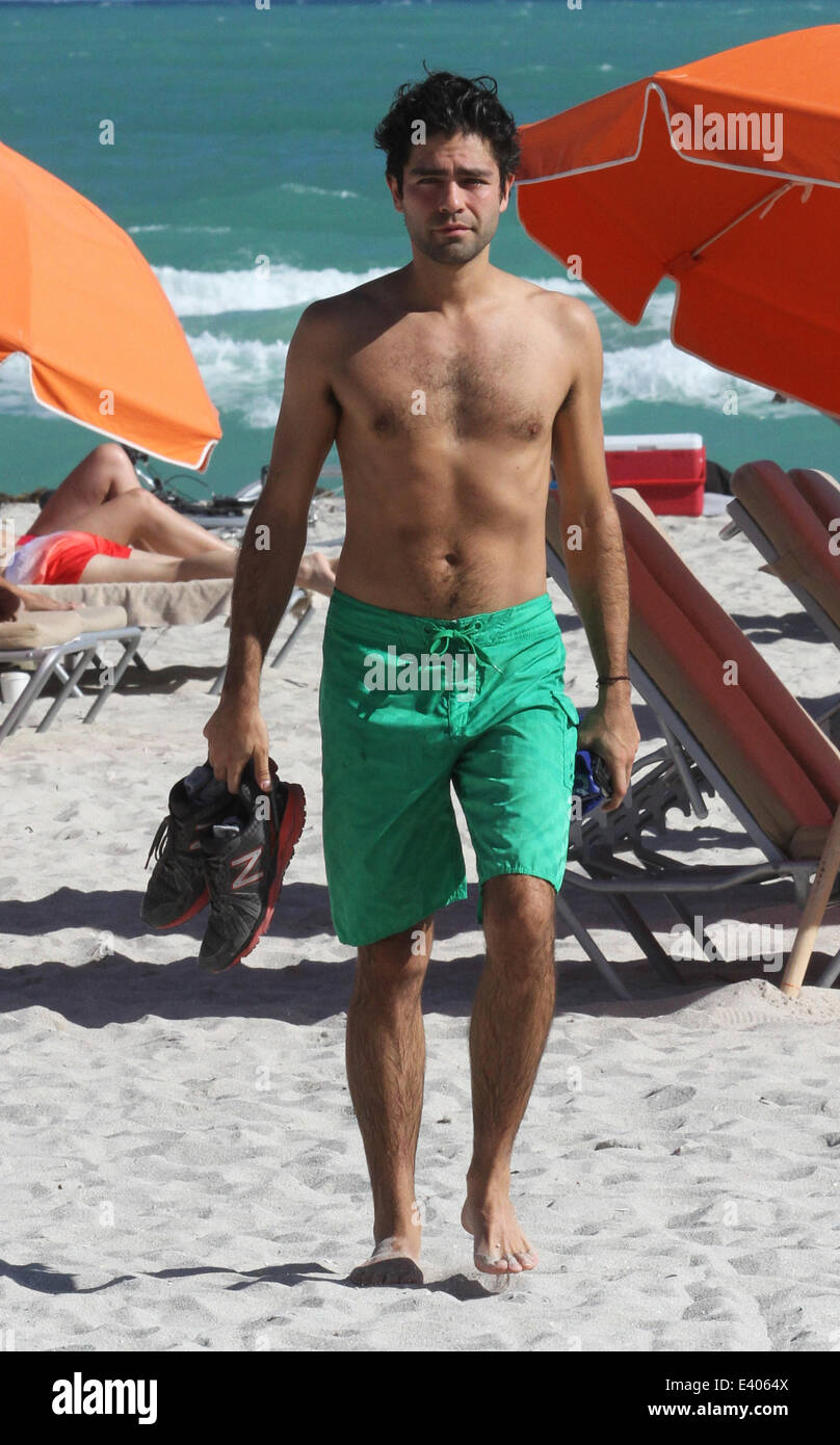 Adrian Grenier jogging in Miami Beach Featuring: Adrian Grenier Where ...