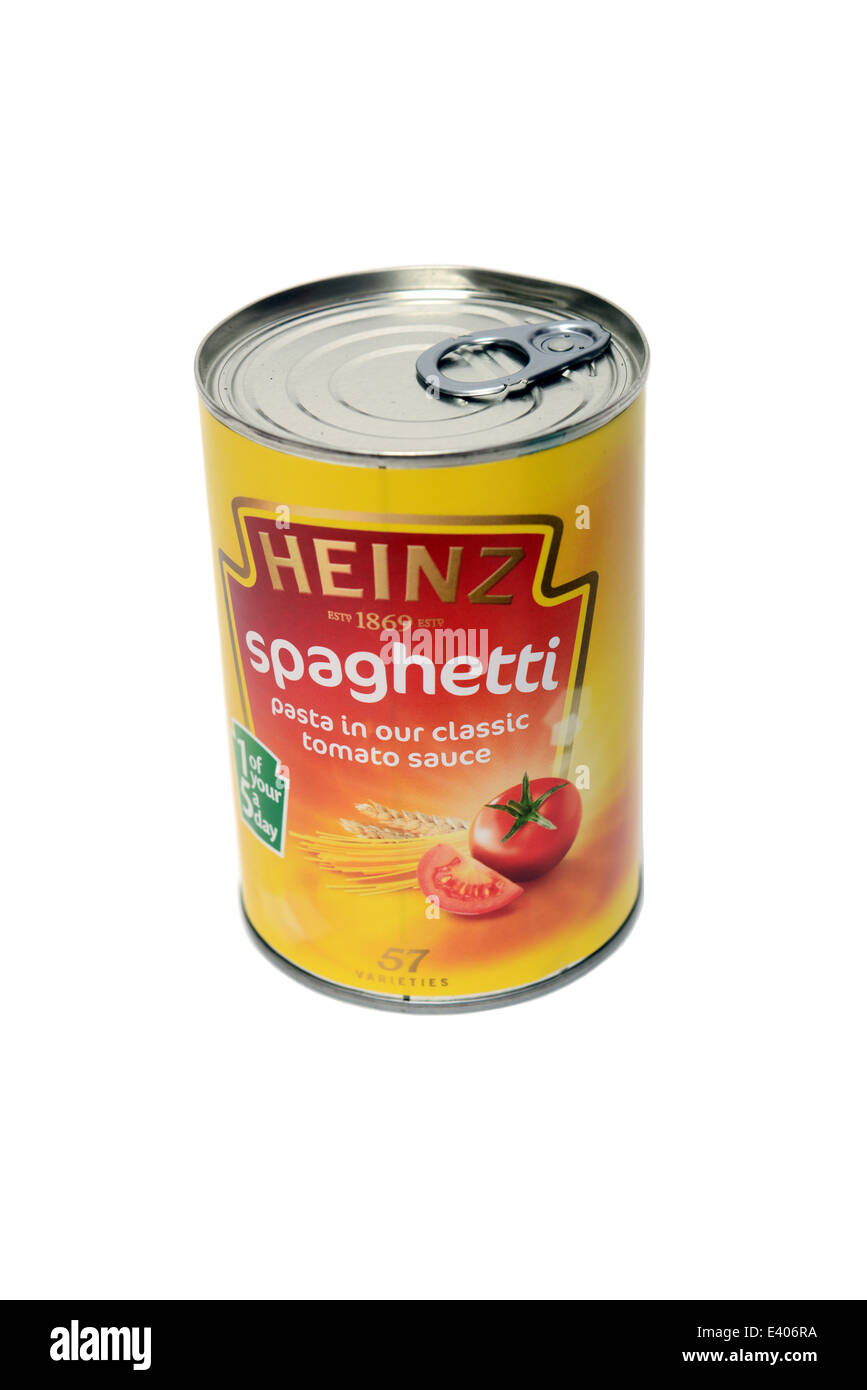 Heinz spaghetti tin Cut Out Stock Images & Pictures - Alamy
