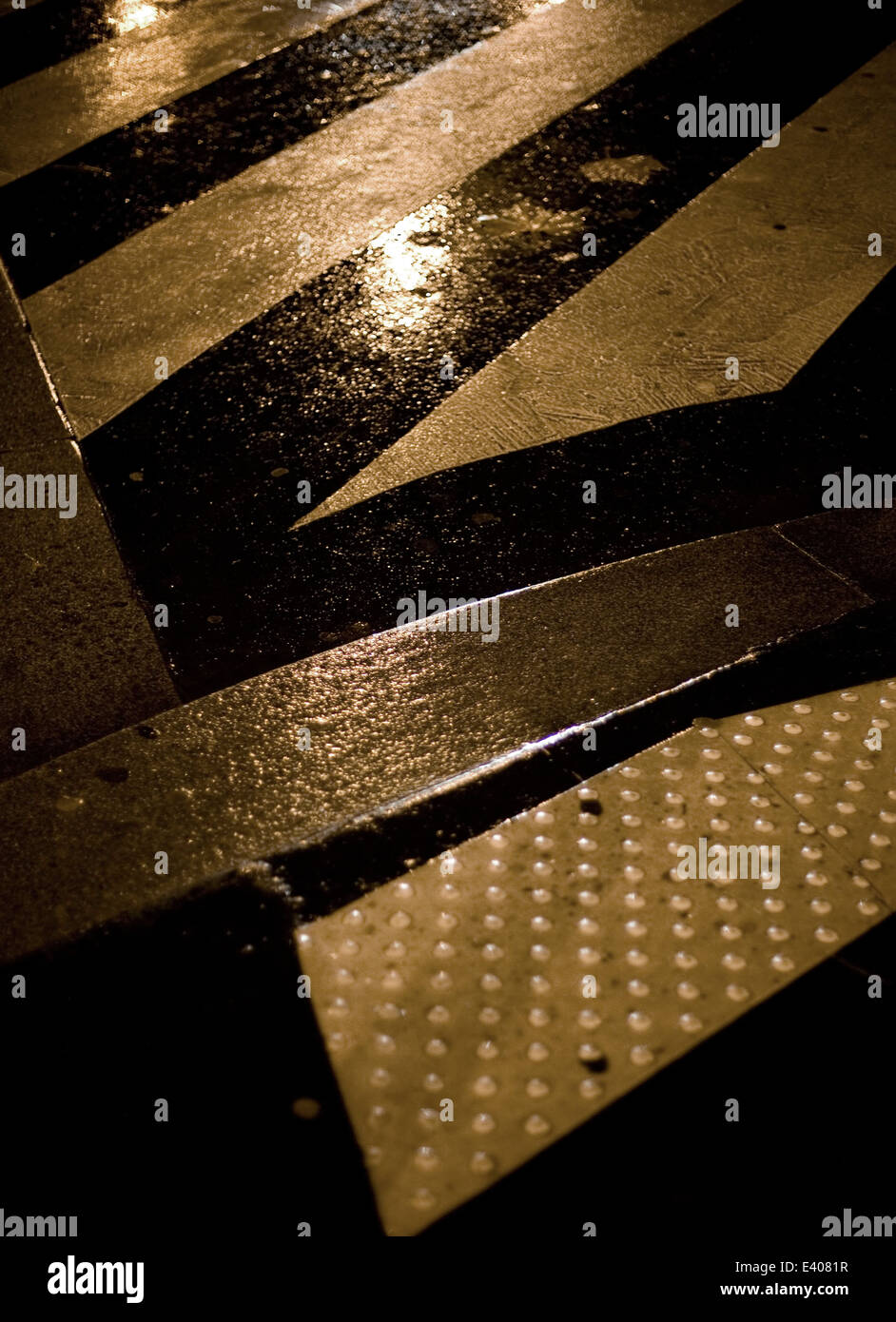 Wet street crossing, Paris Stock Photo - Alamy