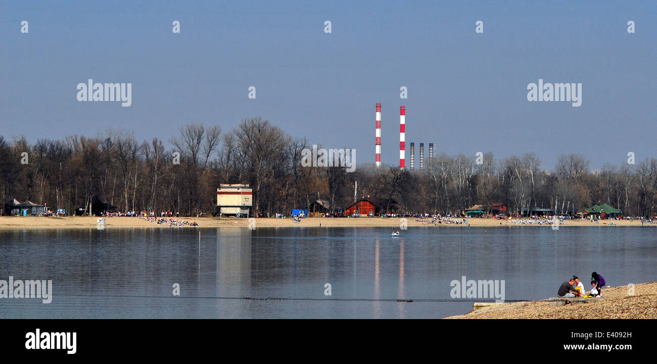 Ada lake at the Belgrade city Stock Photo - Alamy