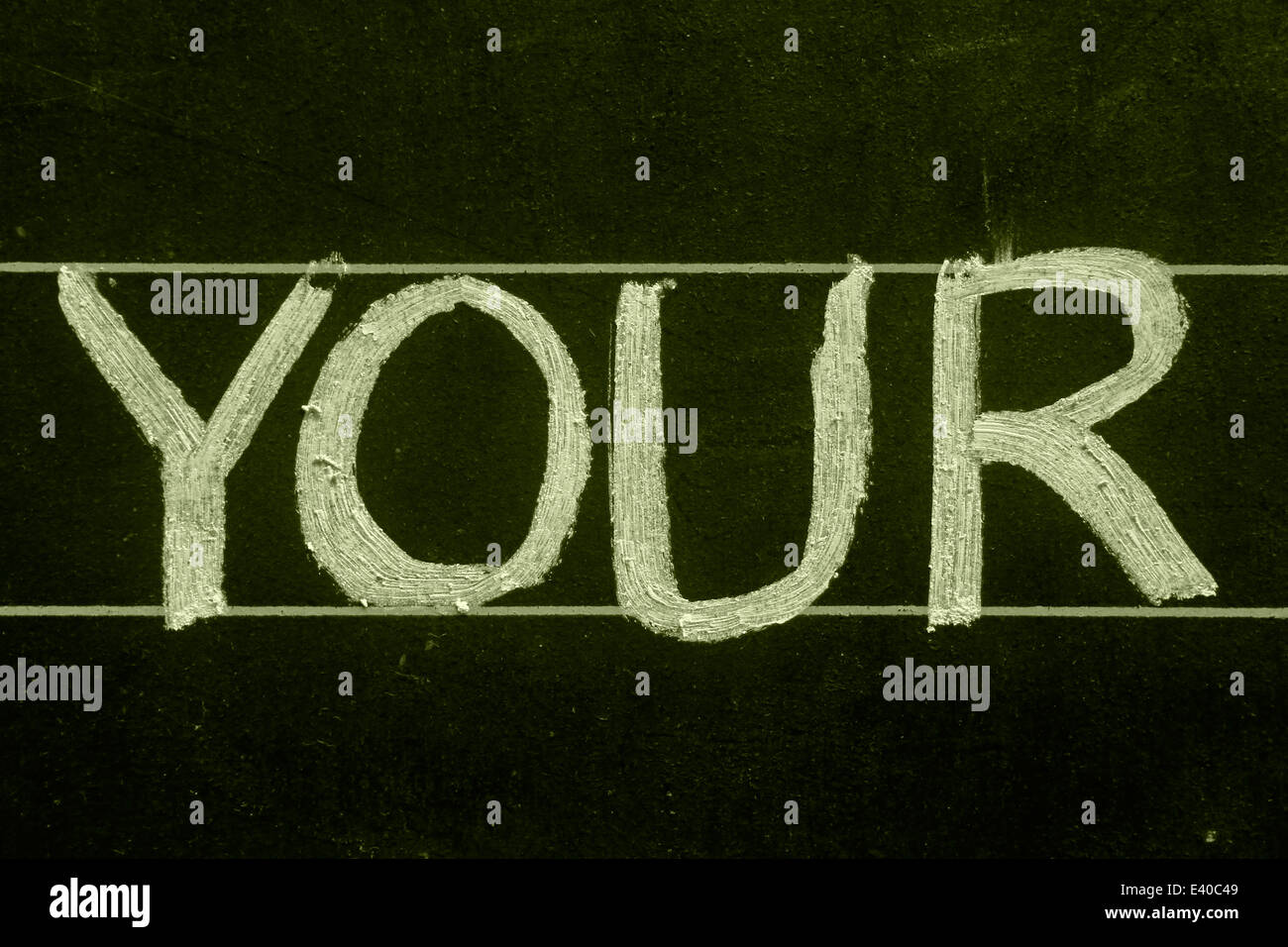 your word handwritten on black chalkboard Stock Photo - Alamy