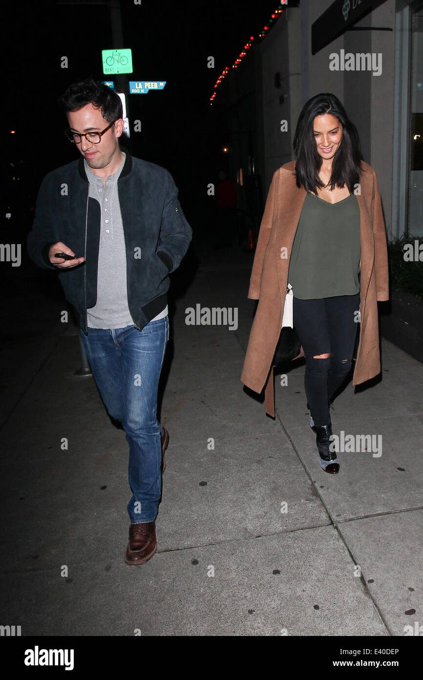 Olivia Munn out for dinner at Craig's Featuring: Olivia Munn Where: Los ...