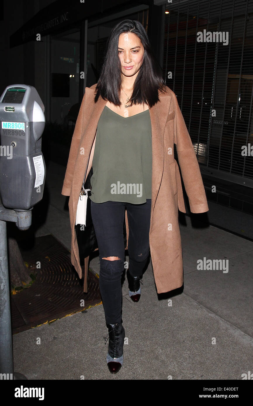 Olivia Munn out for dinner at Craig's Featuring: Olivia Munn Where: Los ...