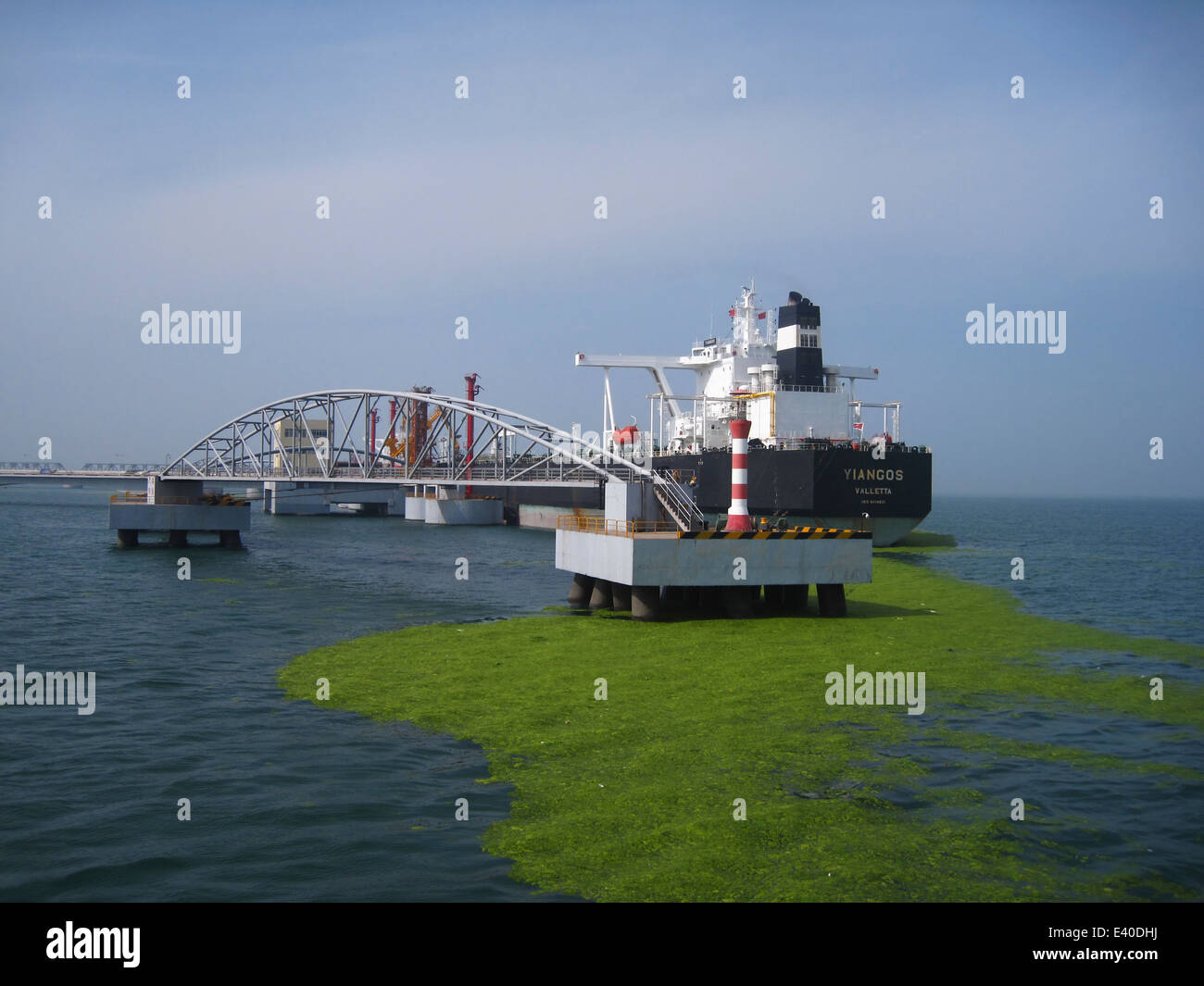 Huangdao Oil port ,Group Port of Qingdao Stock Photo - Alamy