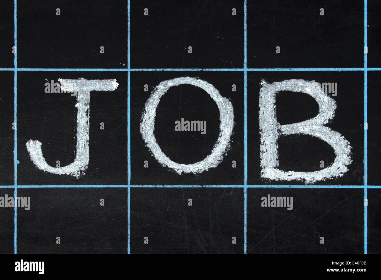 job word handwritten on black chalkboard Stock Photo - Alamy