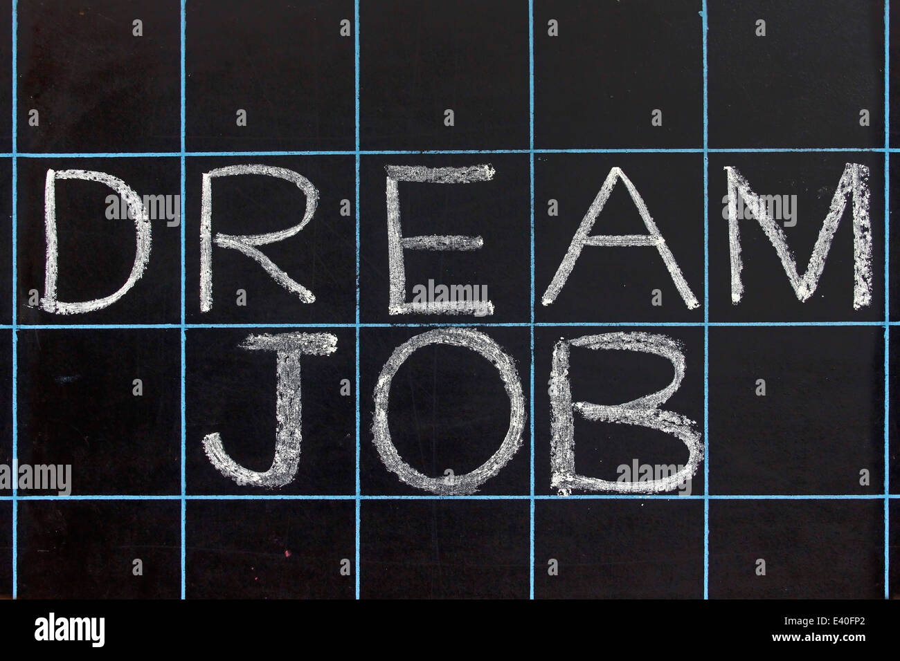 dream job word handwritten on black chalkboard Stock Photo - Alamy