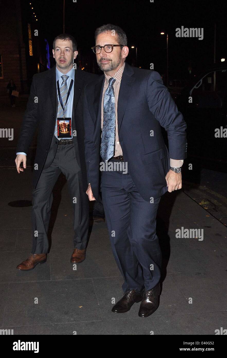 The cast of Anchorman 2 leaving Toners pub after popping in for a ...