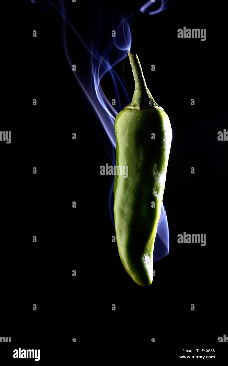 Smoking green pepper Stock Photo - Alamy