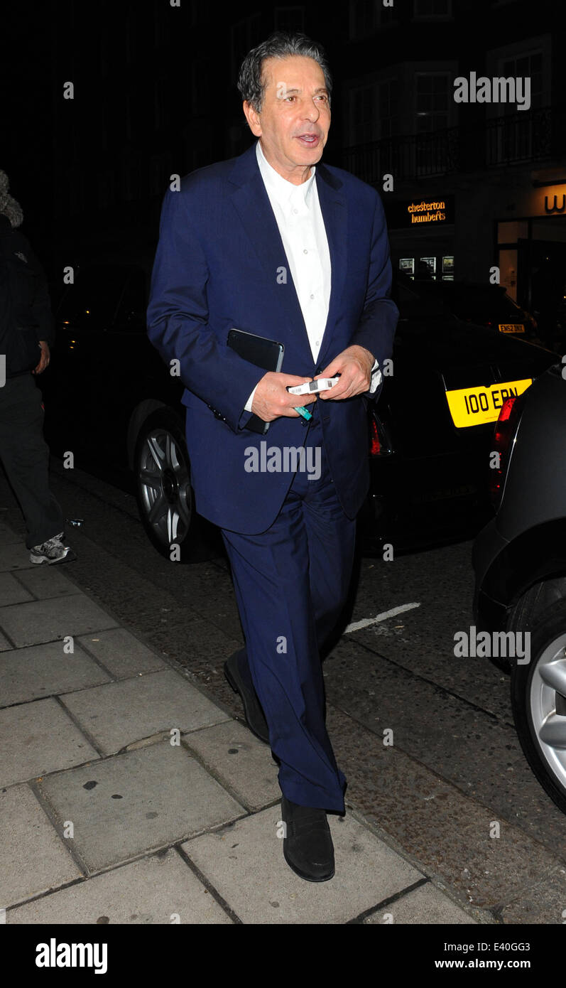 Charles Saatchi leaving 34 Restaurant Featuring: Charles Saatchi Where ...