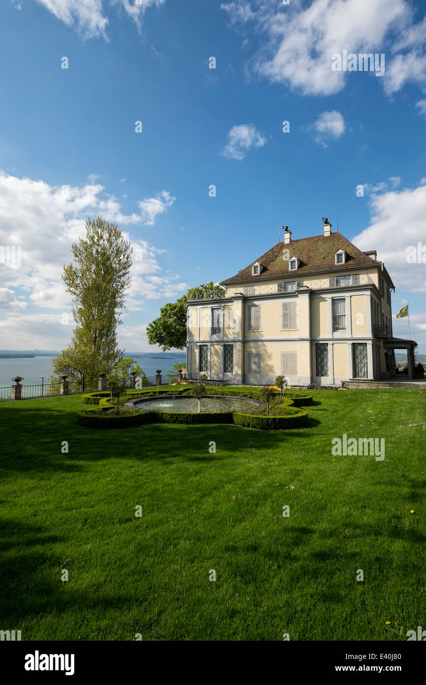 Switzerland, Thurgau, Salenstein, view to Arenenberg Castle with ...