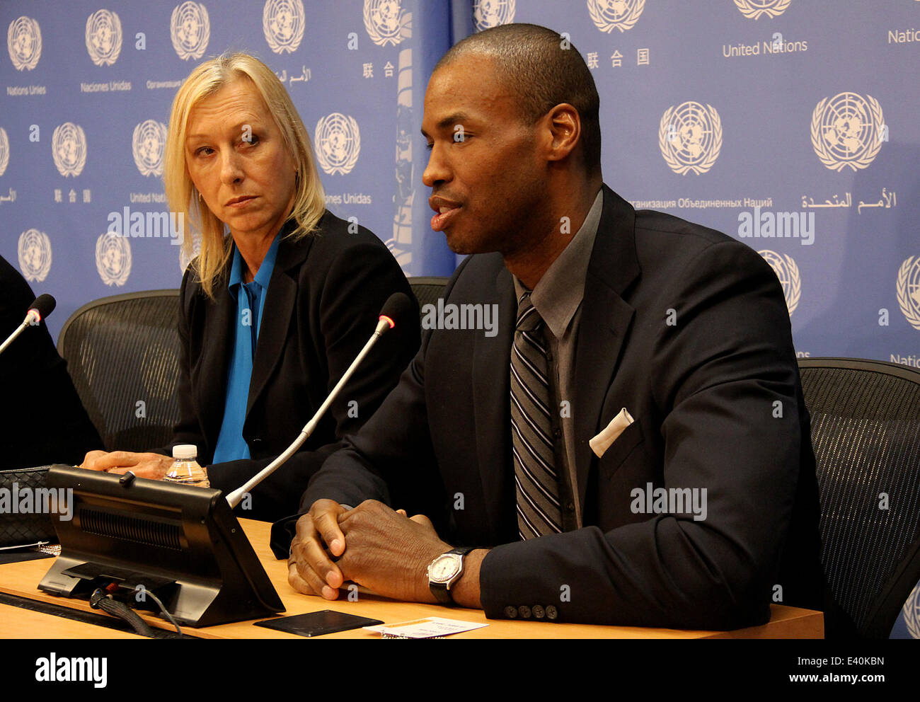 Retired tennis player Martina Navratilova and basketball player Jason ...