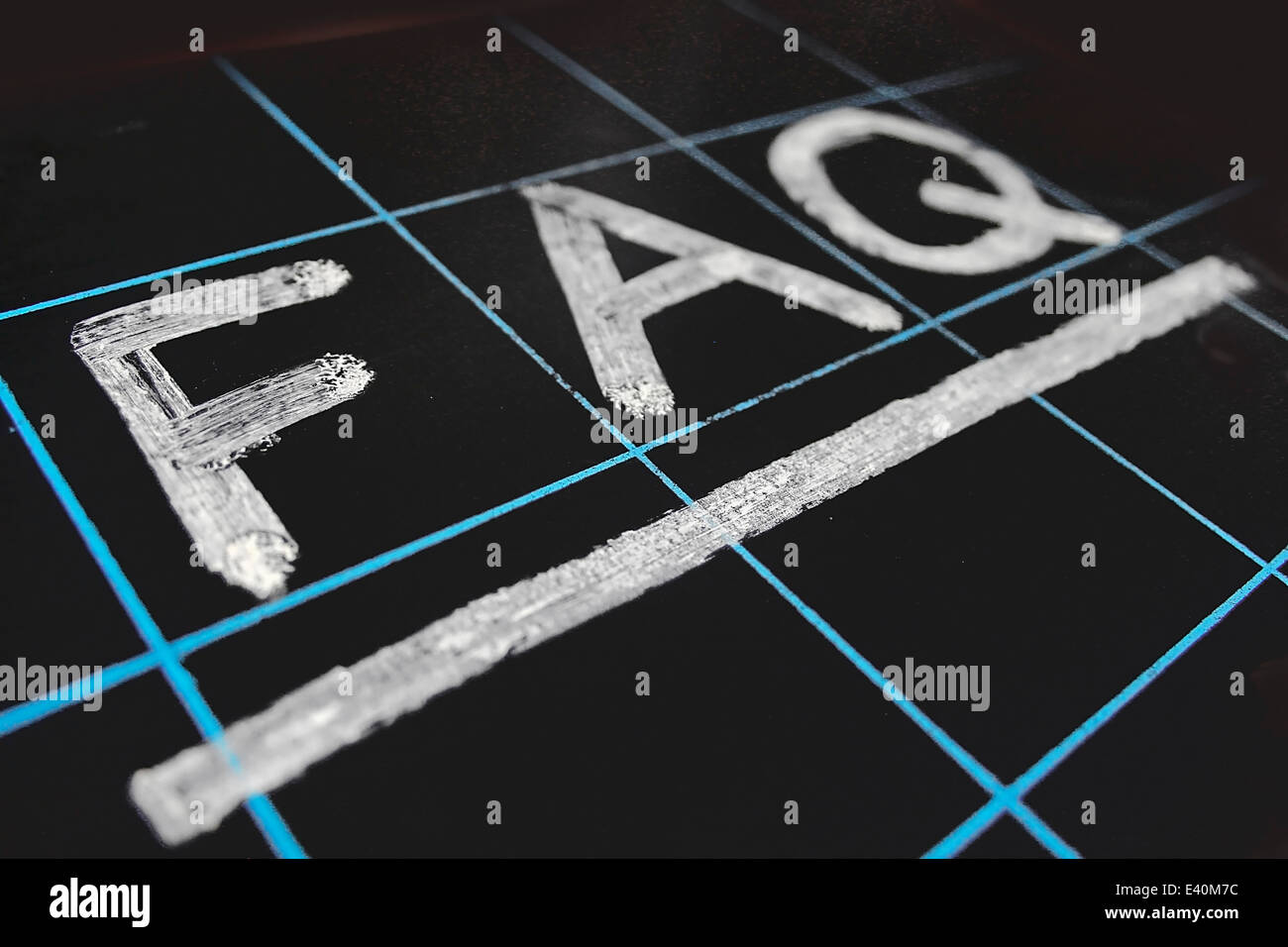 abbreviation FAQ handwritten on black chalkboard Stock Photo - Alamy