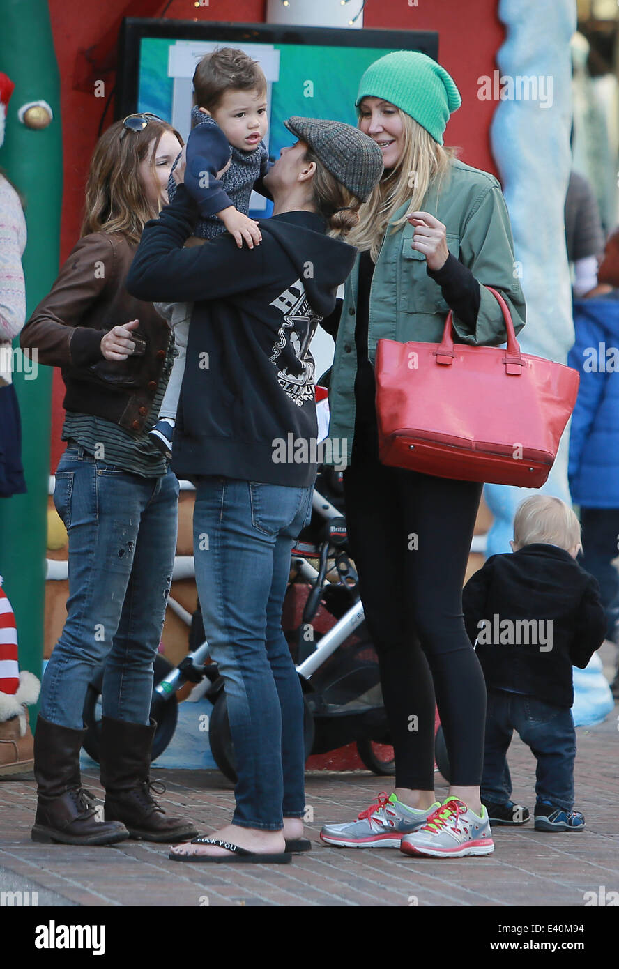 Fitness guru Jillian Michaels and her partner Heidi Rhoades visit Santa ...