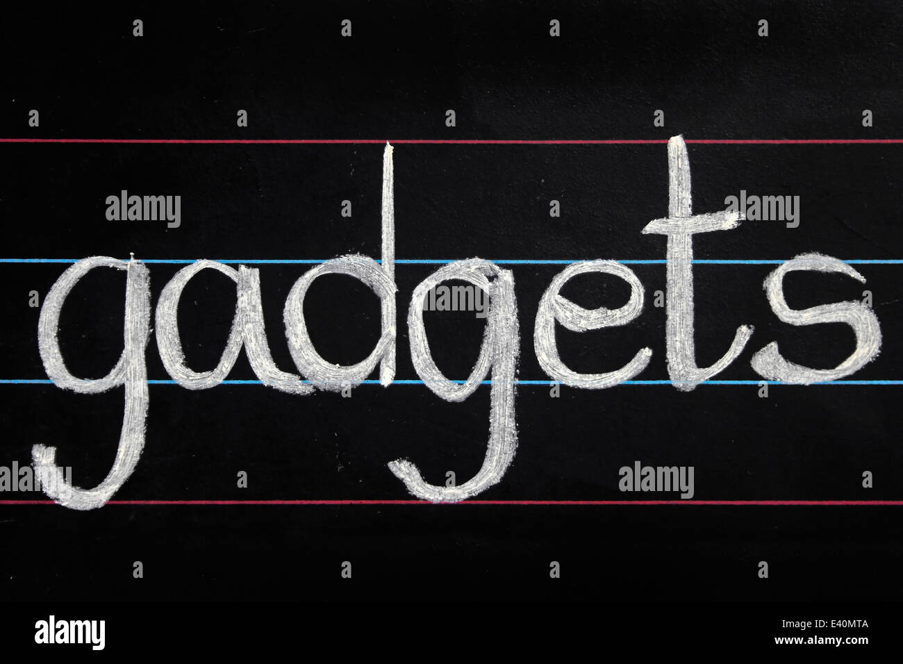 gadgets phrase handwritten on blackboard Stock Photo - Alamy