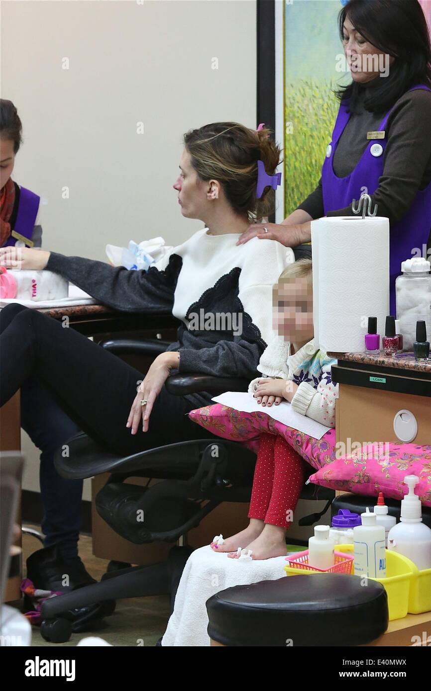 Rhea Durham takes her daughter to get a pedicure and manicure at the ...