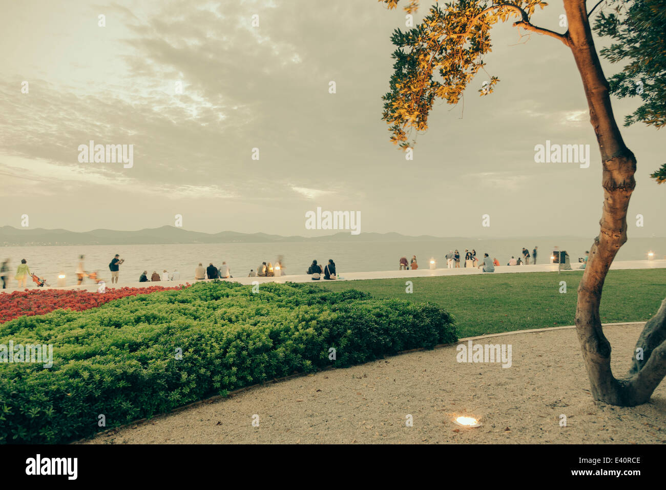 Croatia, Zadar, Waterfront promenade in the evening Stock Photo - Alamy