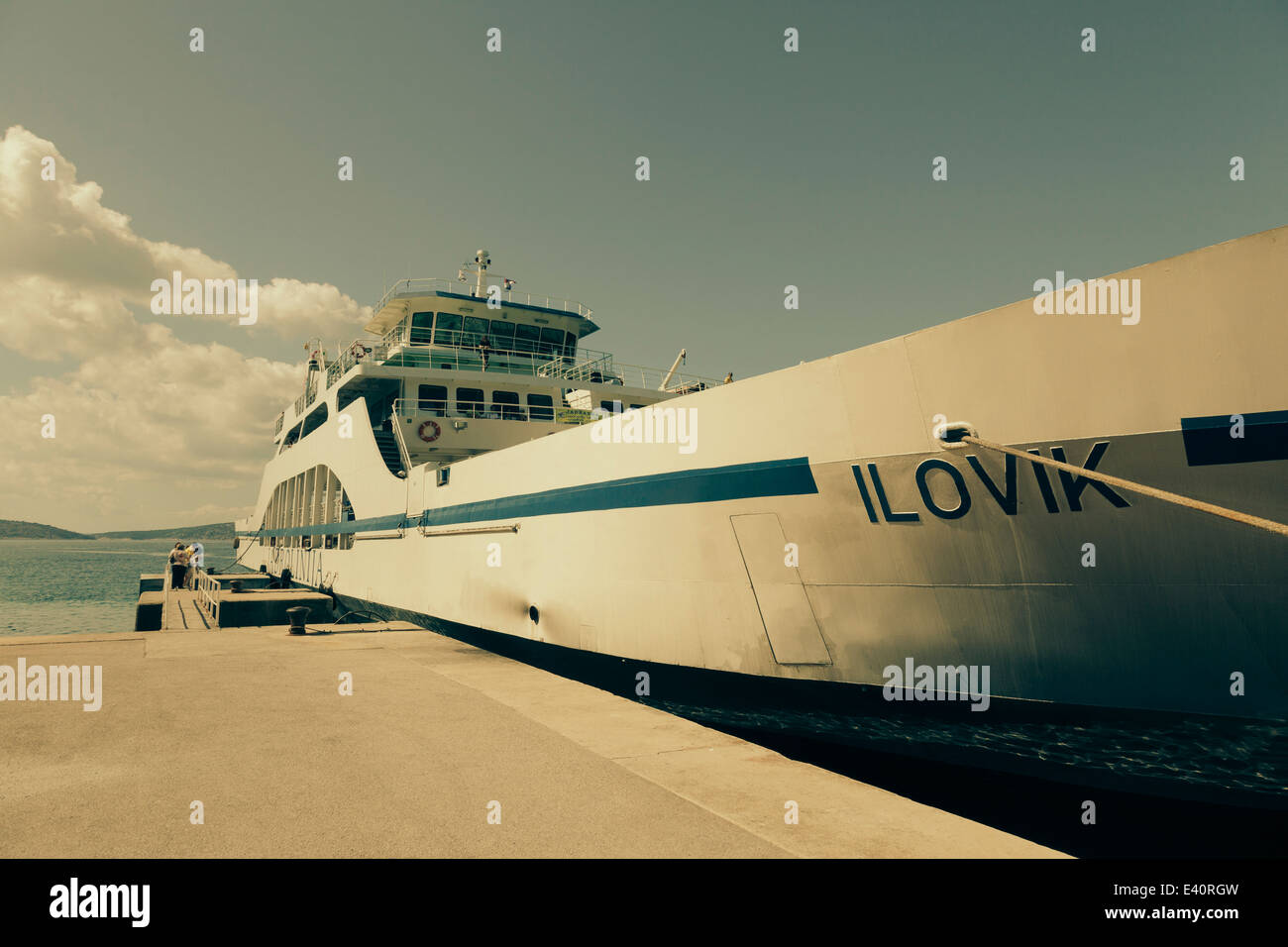 Croatia, Krk, Ferry at dock in Valbiska Stock Photo - Alamy
