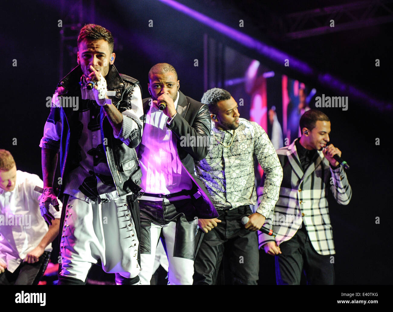 JLS performing live on stage at the LG Arena as part of their 'JLS ...