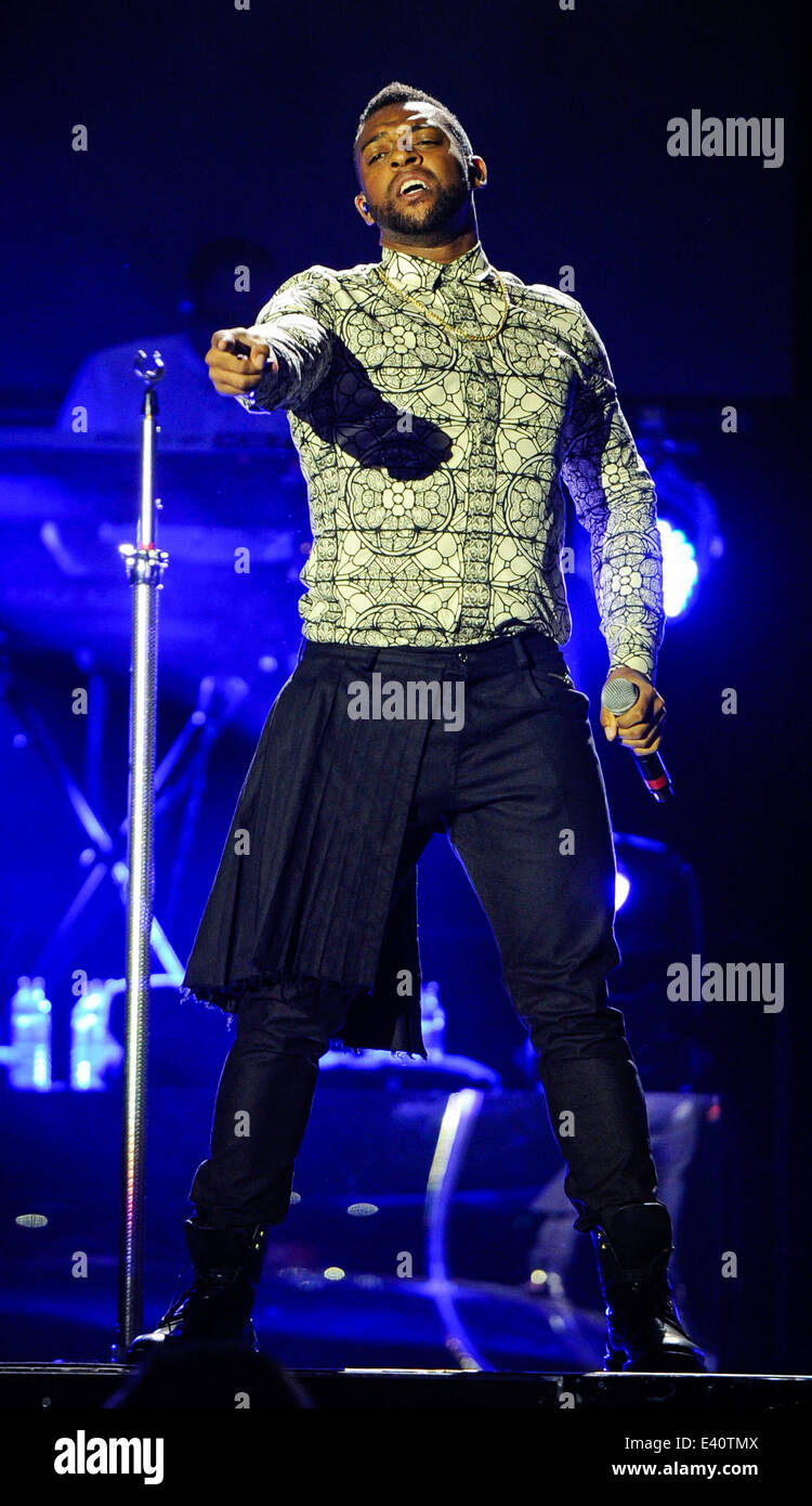 JLS performing live on stage at the LG Arena as part of their 'JLS ...