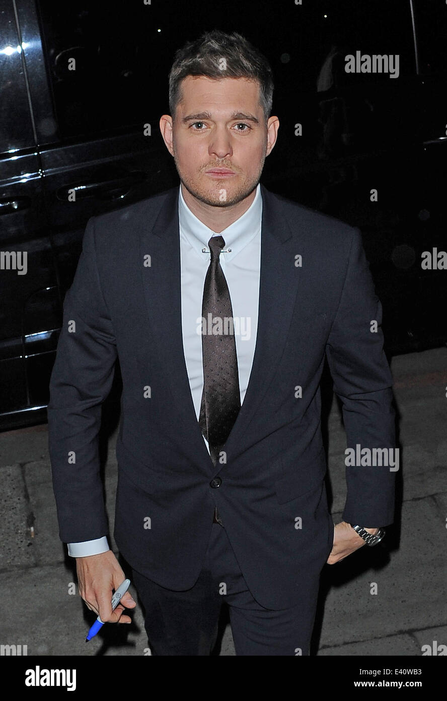 Michael Buble leaving the ITV studios after filming the Alan Carr ...