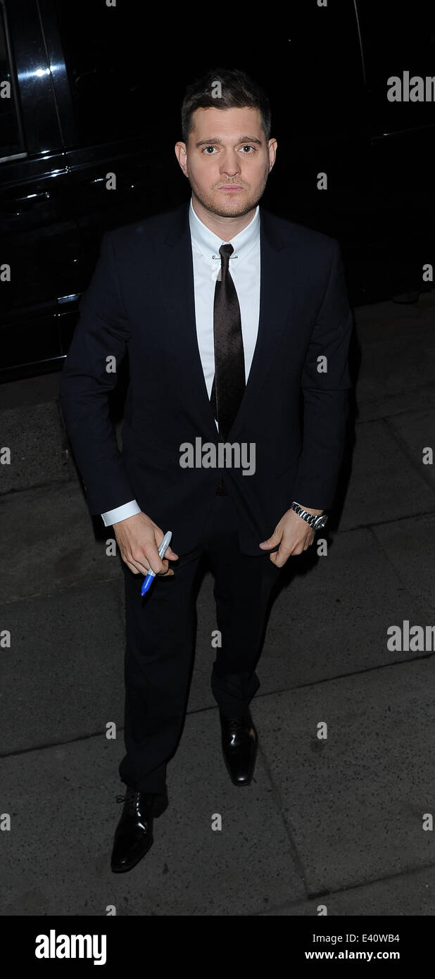 Michael Buble leaving the ITV studios after filming the Alan Carr ...