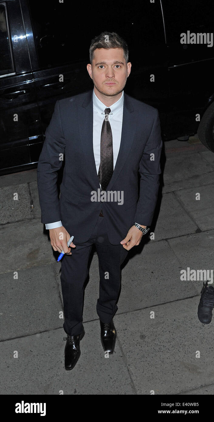 Michael Buble leaving the ITV studios after filming the Alan Carr ...