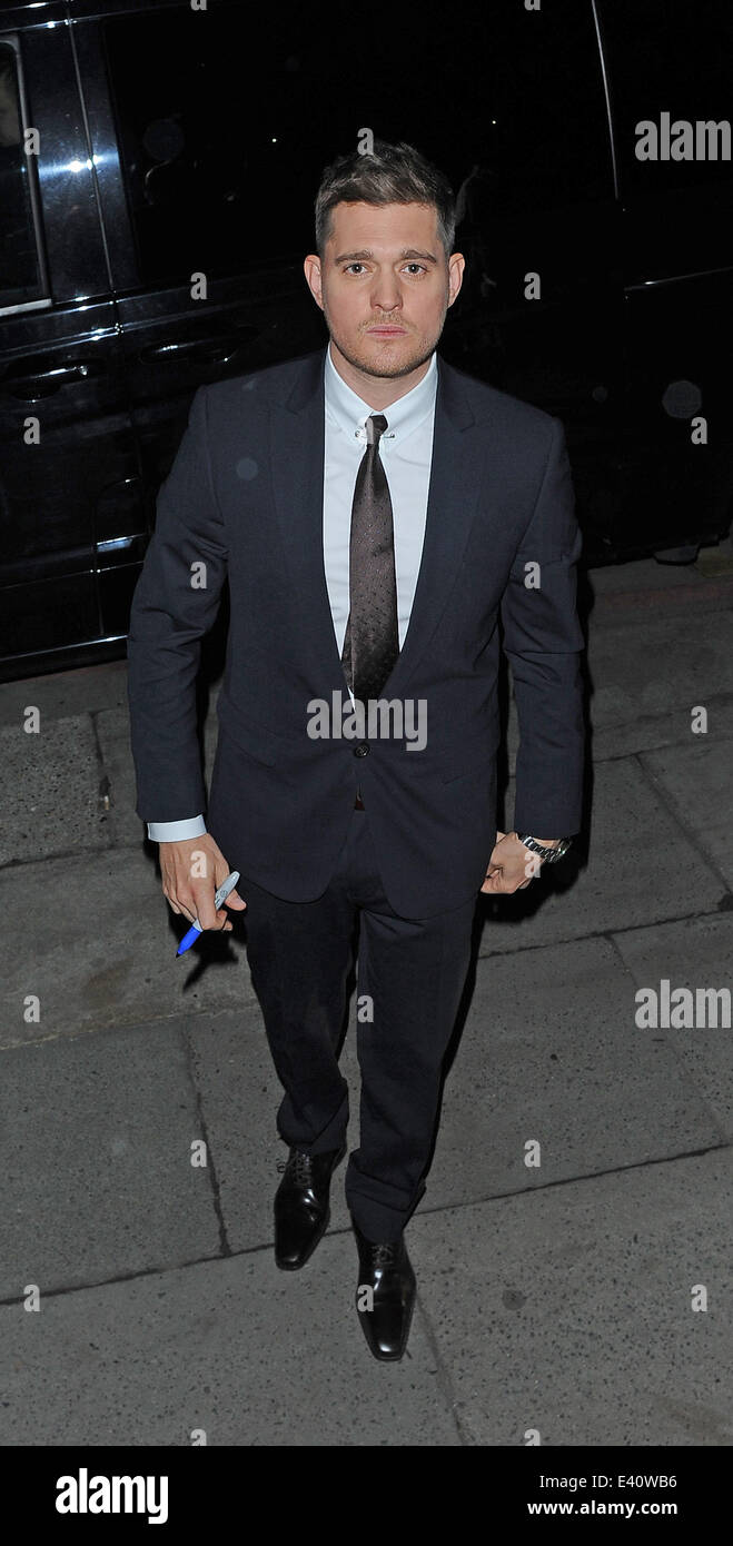 Michael Buble leaving the ITV studios after filming the Alan Carr ...