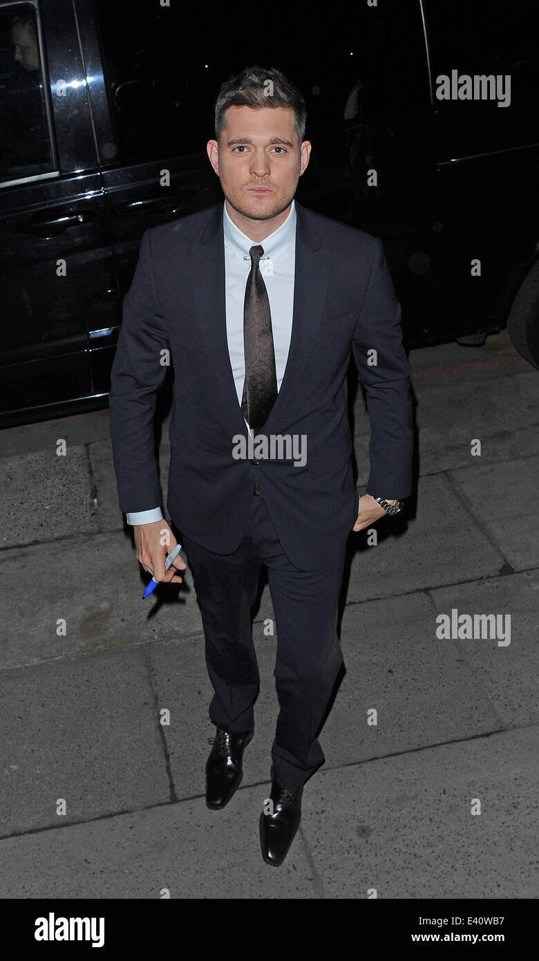Michael Buble leaving the ITV studios after filming the Alan Carr ...