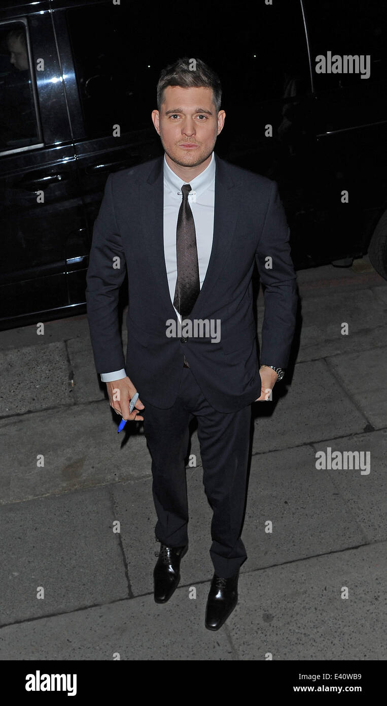 Michael Buble leaving the ITV studios after filming the Alan Carr ...