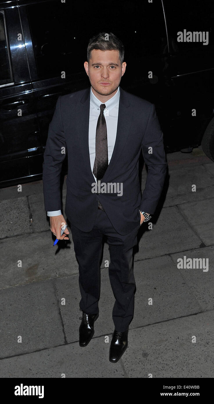 Michael Buble leaving the ITV studios after filming the Alan Carr ...