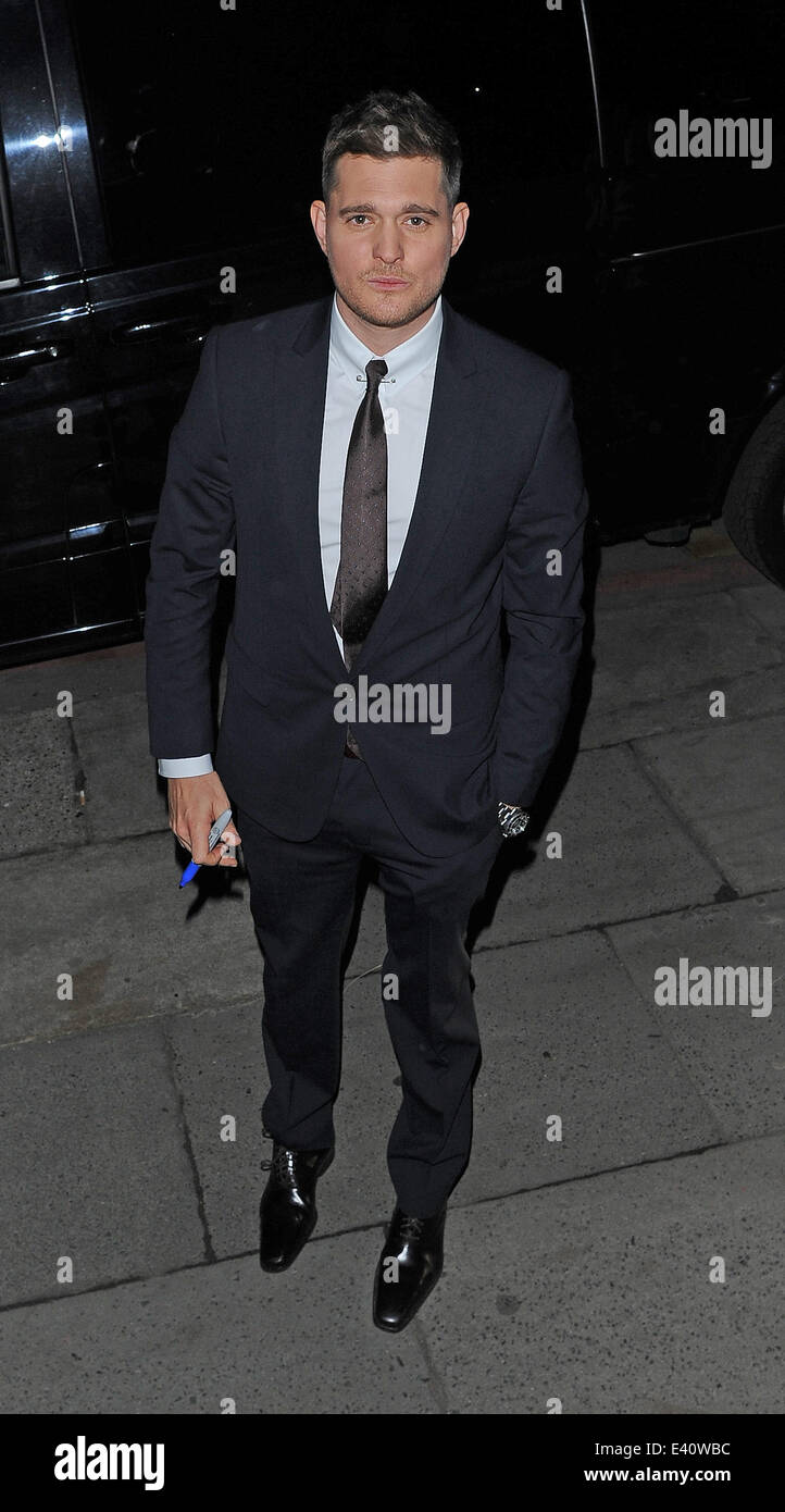 Michael Buble leaving the ITV studios after filming the Alan Carr ...
