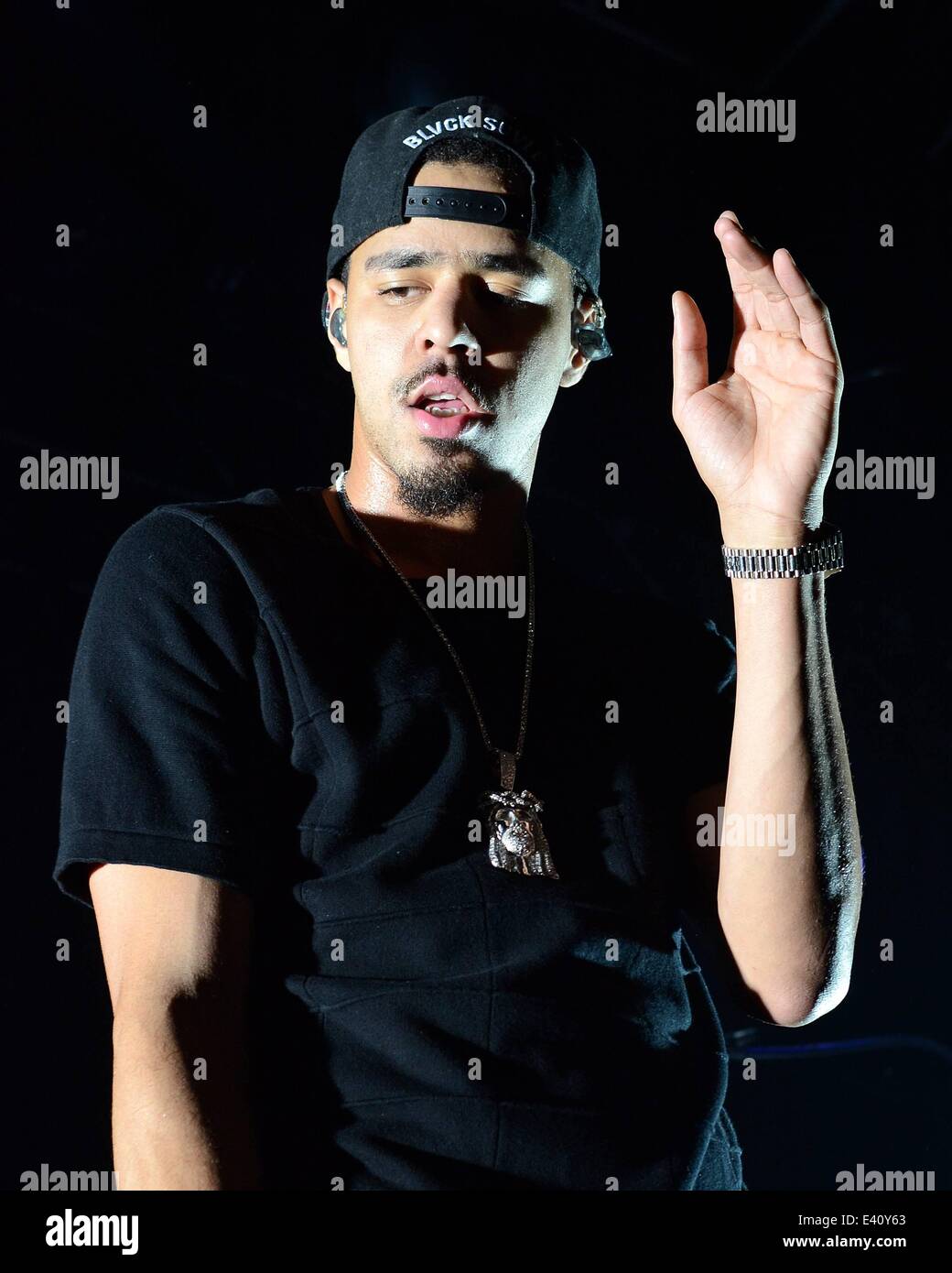 American hip hop star Jermaine Lamarr Cole aka J. Cole performs at ...