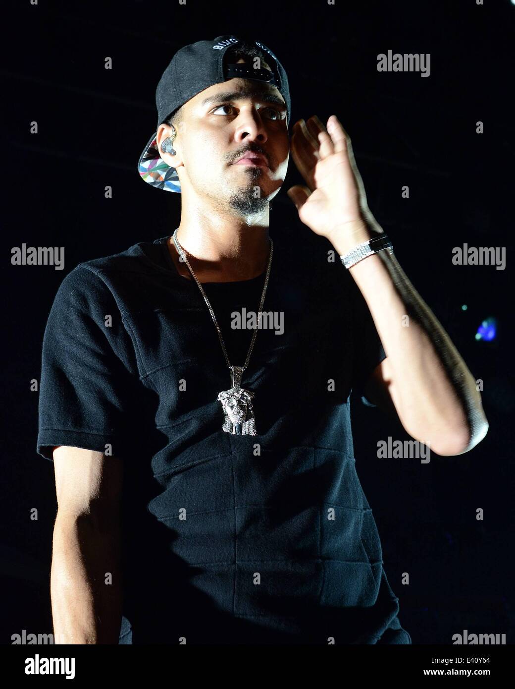 American hip hop star Jermaine Lamarr Cole aka J. Cole performs at ...